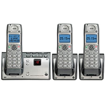 GE 28223EE3 DECT 6.0 Digital 3 Handset Expandable Cordless Phone With ...