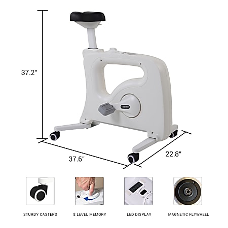 Flexispot V9 Under-Desk Exercise Bike, White