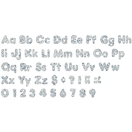 Trend Casual Combo Ready Letters 4 Silver Sparkle 182 Letters Per Pack ...