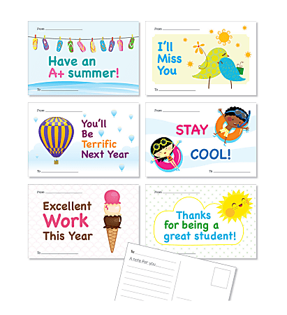 Scholastic Hello Summer Postcards 4 x 6 - Office Depot