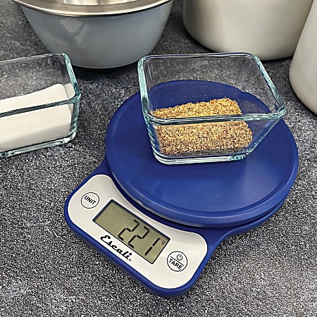 Escali Telero 13.2 Lb Capacity Digital Kitchen Scale 1 516 x 7 58 Blue ...
