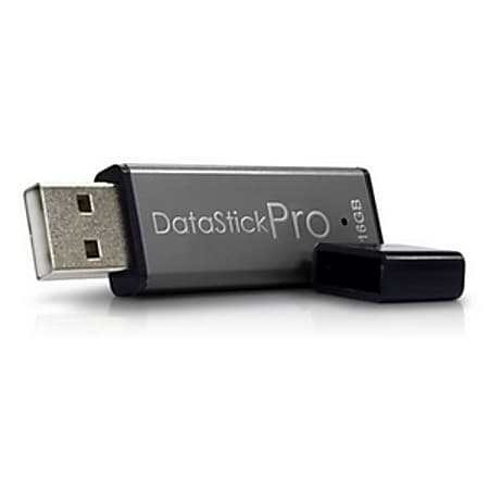 Centon DataStick Pro USB 2.0 Flash Drive 16GB Gray - Office Depot
