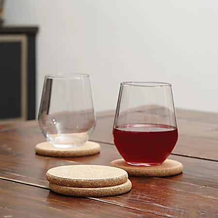 Better Houseware Natural Cork Coasters Beige Set Of 4 Coasters - Office ...