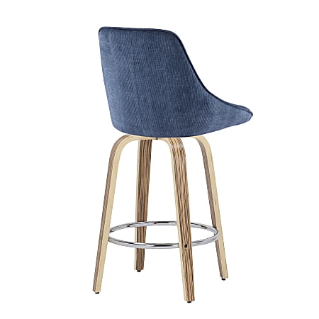 LumiSource Diana Fixed Height Counter Stools With Wood Legs And Round ...