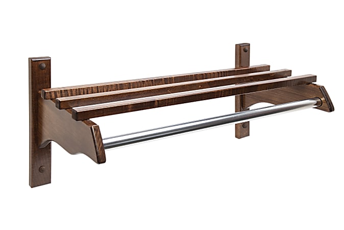 CSL TJF Series Wood Wall Rack 12 34 H x 24 W x 12 12 D Dark Brown - ODP ...