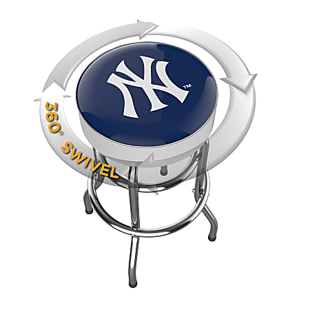 Imperial MLB Backless Swivel Bar Stool, New York Yankees