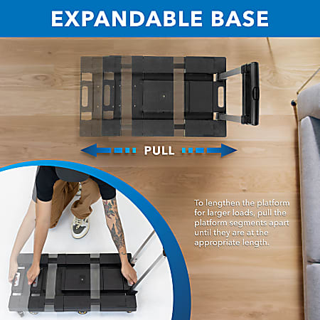 Mount It Folding Hand Truck Dolly 36 H x 14 14 W x 26 D Black - Office ...