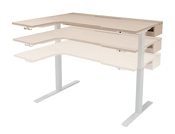 Realspace Koru Electric 59 W L Shaped Height Adjustable Standing Desk ...