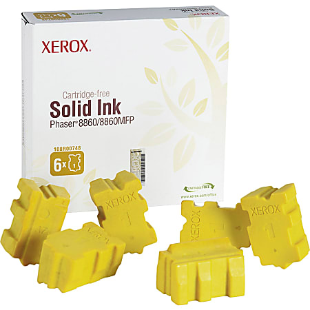 Xerox 8860 Phaser Yellow Solid Ink Pack Of 6 108R00748 - Office Depot