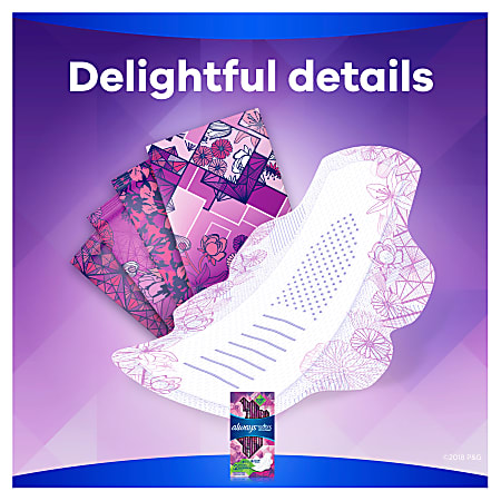 Always Radiant Pads With FlexFoam Heavy Flow Box Of 52 Pads - Office Depot