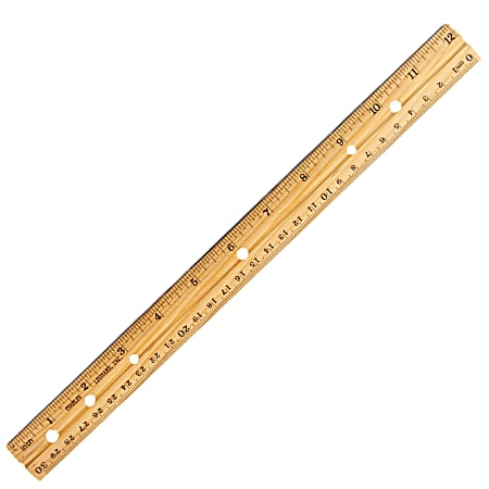 Charles Leonard Economy Wood Rulers 1 x 12 Natural Pack Of 48 Rulers ...