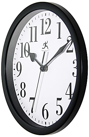 Infinity Instruments Simple Round Wall Clock 9 Black - Office Depot