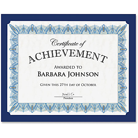 Geographics Recycled Certificate Holder Navy 30percent Recycled 10 Pack ...