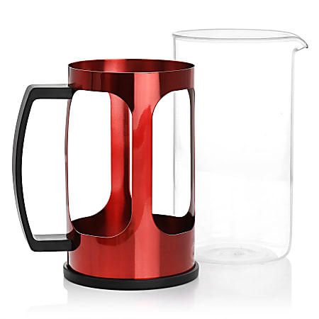 Mr. Coffee French Coffee Press 30 Oz Red - Office Depot