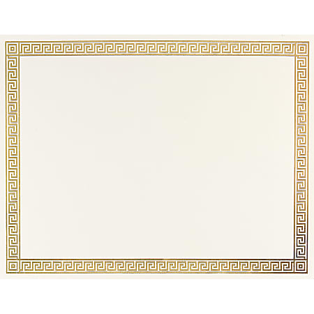 Great Papers Foil Channel Certificates With Gold Foil Borders 8 12 x 11 ...