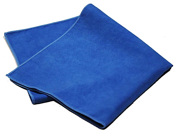Pro Clean Basics Microfiber Suede Cloths 16 x 16 Blue Pack Of 12 Cloths ...
