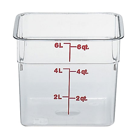 Cambro Translucent CamSquare Food Storage Containers 12 Qt Pack Of 6 Containers - Office Depot