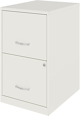 Realspace SOHO Smart 18 D Vertical 2 Drawer File Cabinet White - Office ...