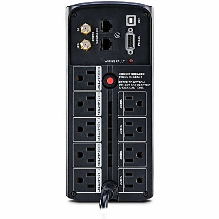 CyberPower CP850AVRLCD Uninterruptible Power Supply 9 Outlets 850VA510 ...
