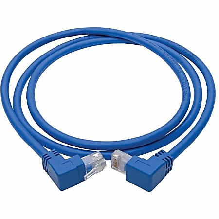 Tripp Lite Cat6 UTP Patch Cable Up Angle MaleDown Angle Male 4 ft. Blue ...