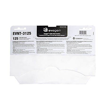 Hospeco Evogen Paper Toilet Seat Covers 125 Covers Per Pack Case Of 24 ...
