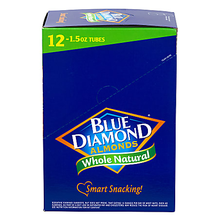BLUE DIAMOND Almonds Whole Natural 1.5 oz 12 Count - Office Depot