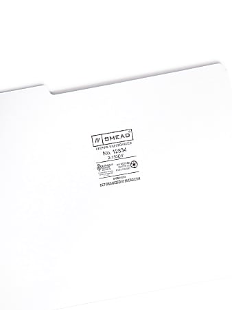 Smead 13 Cut 2 Ply Color File Folders Letter Size White Box Of 100 ...