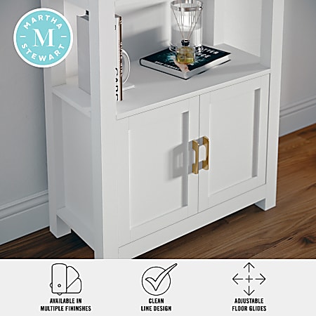 Martha Stewart Hutton 68 H 4 Shelf Shaker Bookcase With Storage Cabinet ...