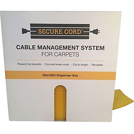 SecureCord Cable Management for Carpets Yellow Nylon - Office Depot