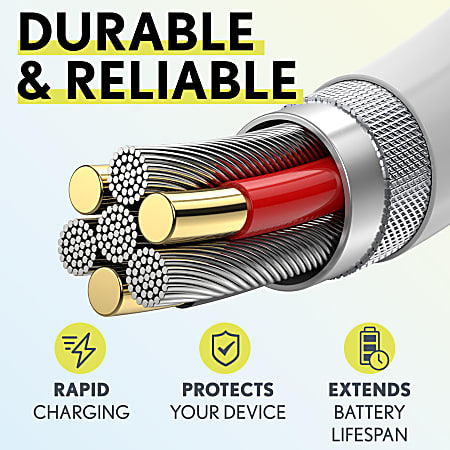 Overtime 4 Piece Wall And Car Charger Kit 10 White - Office Depot