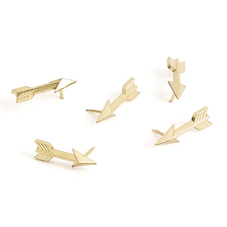 U Brands Metal Arrow Push Pins Gold 36 Count 3083U06 24 0.38 Shank 0.88 ...