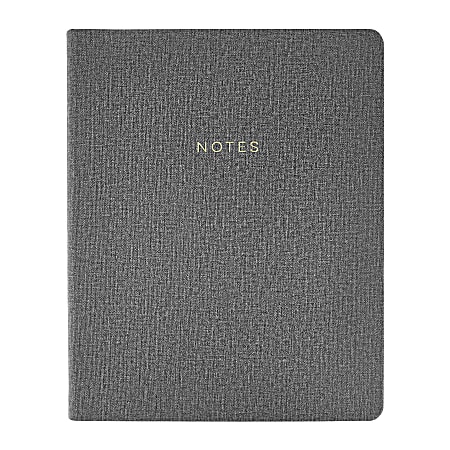 Eccolo Flexi Journal 8 x 10 College Rule 265 Pages Textured Gray - Office Depot