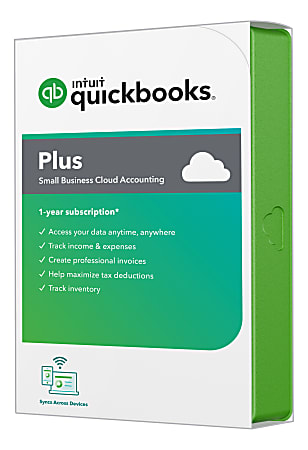 Intuit QuickBooks Online Plus 2020 1 Year Subscription - Office Depot