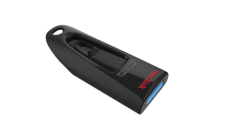 SanDisk Ultra USB 3.0 Flash Drive 64GB Black - Office Depot
