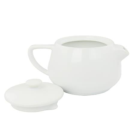 Our Table Simply White Porcelain Teapot With Lid 32 Oz White - Office Depot
