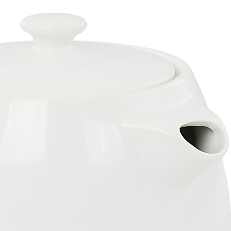 Our Table Simply White Porcelain Teapot With Lid 32 Oz White - Office Depot