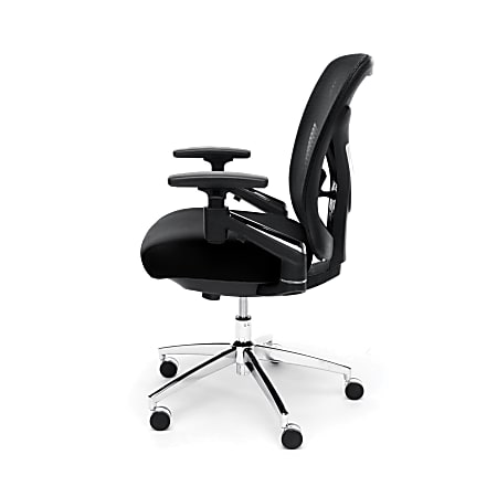 OFM Stratus High Back Chair BlackChrome - Office Depot