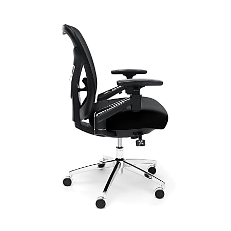 OFM Stratus High Back Chair BlackChrome - Office Depot