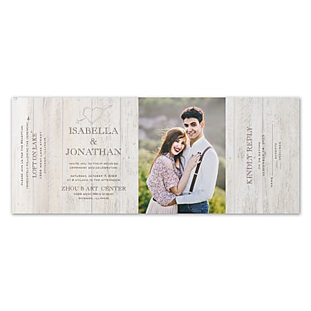 Custom Wedding Event Invitations With Envelopes 13 58 x 5 12 Carved Out ...