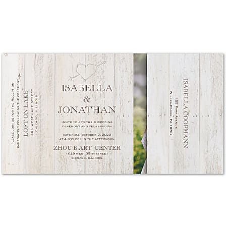 Custom Wedding Event Invitations With Envelopes 13 58 x 5 12 Carved Out ...