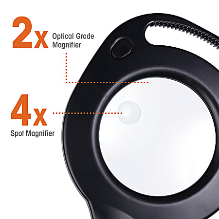 OttLite 2 In 1 LED Magnifier Floor And Table Light Adjustable Height 56 ...