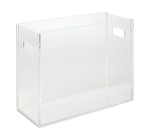 Realspace Acrylic File Box With Hanging Folders Letter Size 12 12 x 5 ...
