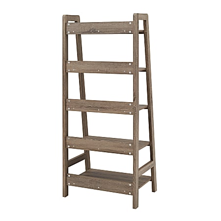 Linon Home D cor Products Layla Home Office Ladder Bookcase Gray ...