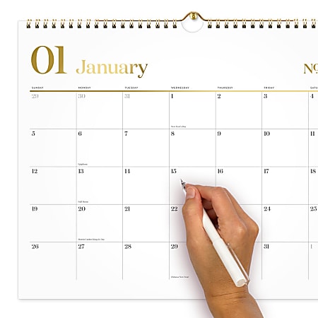 2025 Cambridge WorkStyle Monthly Wall Calendar 15 x 12 White January ...