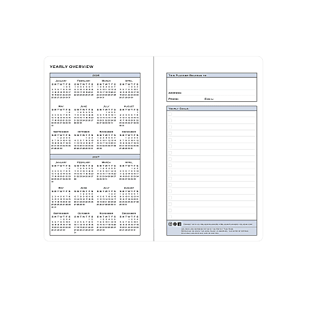 2026 Blue Sky WeeklyMonthly Pocket Planner 3 58 x 6 Navy January To ...