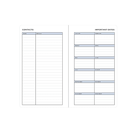 2026 Blue Sky WeeklyMonthly Pocket Planner 3 58 x 6 Navy January To ...