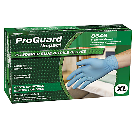ProGuard General purpose Disposable Nitrile Gloves X Large Blue Box Of ...