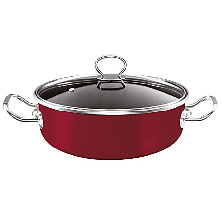 Vasconia Elegance 10 Piece Steel Nonstick Cookware Set Red - Office Depot