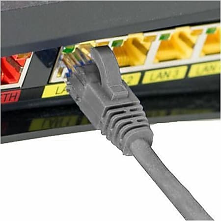 4XEM 50FT Cat5e Molded RJ45 UTP Network Patch Cable Gray 50 ft Category ...