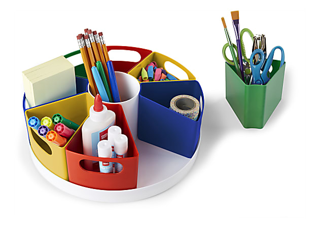 Office Depot Brand 360 Rotating Desk Organizer 4 38 H x 11 34 W x 11 34 ...